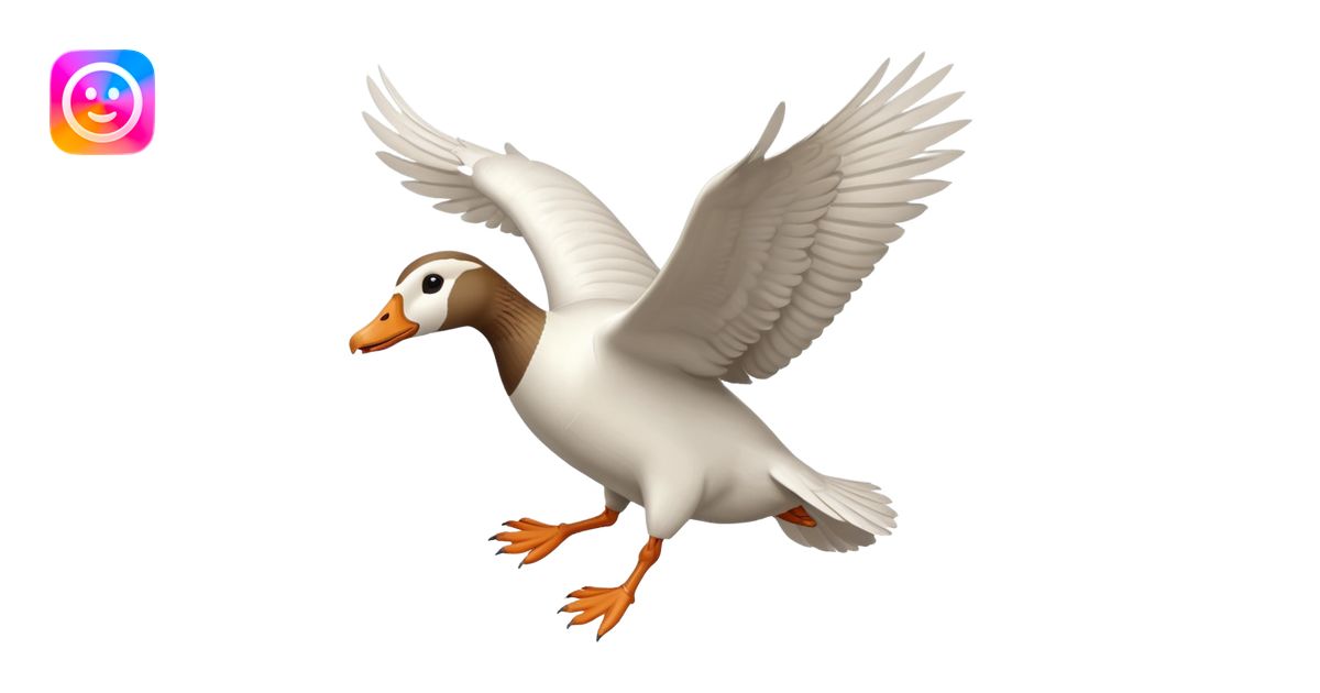 GOOSE FLY emoji | AI Emoji Generator
