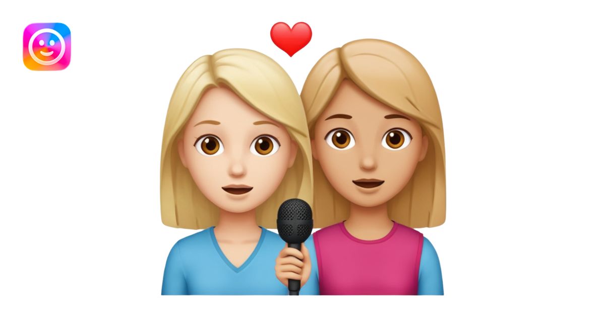 two girls practice speaking emoji | AI Emoji Generator