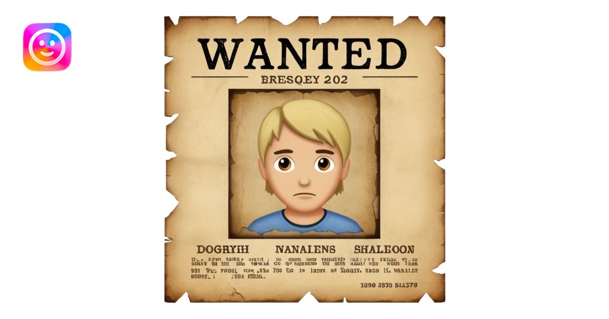 Wanted poster emoji | AI Emoji Generator