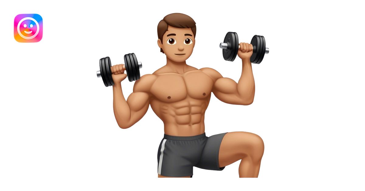 dumbbell side deltoid exercise emoji | AI Emoji Generator