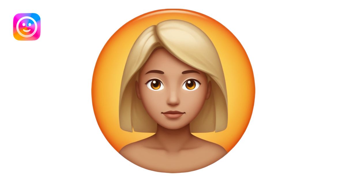 un joli personne de face dans un rond emoji | AI Emoji Generator