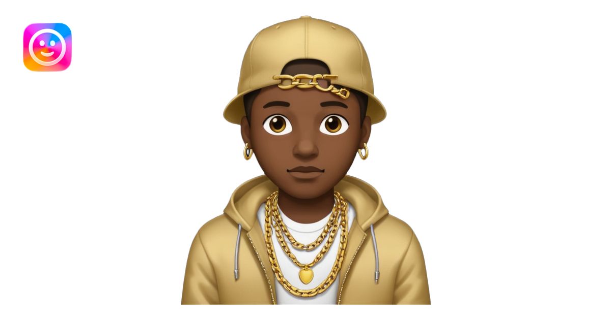 headshot of a male rapper emoji | AI Emoji Generator