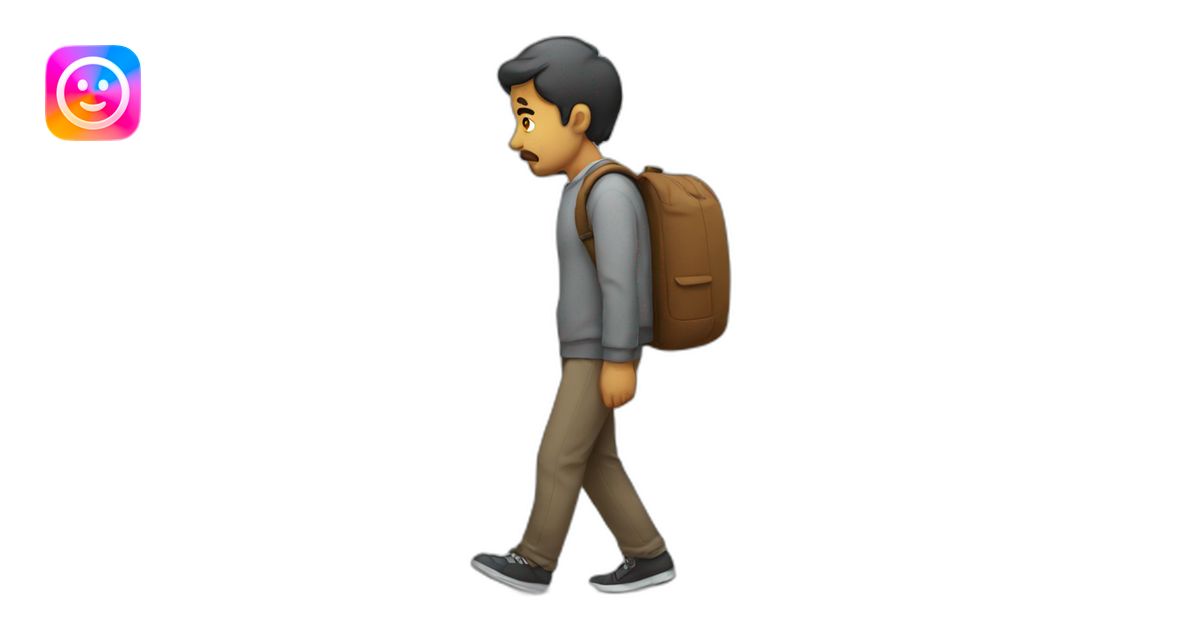 sad man walking emoji | AI Emoji Generator