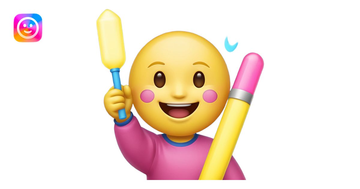 An excited yellow emoji face with closed smiling eyes and blushing ...