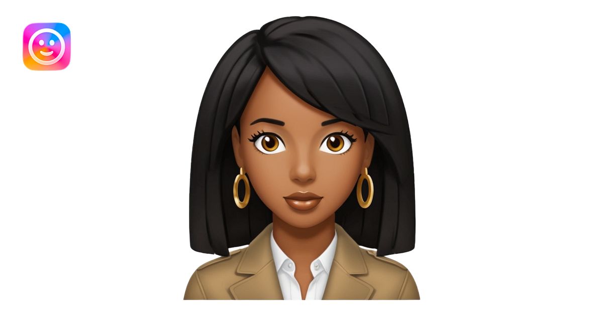 Kelly Rowland from Destiny's Child with black hair emoji | AI Emoji ...