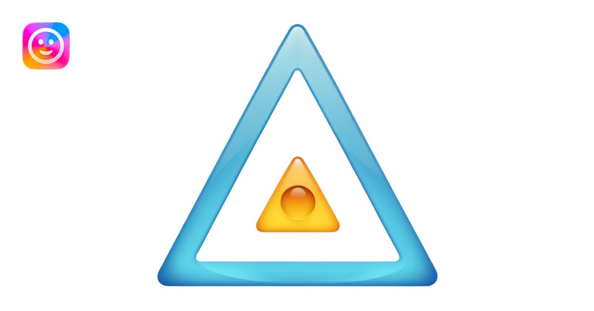 iOS style emoji, minimal summoning symbol, three dots triangle emoji ...