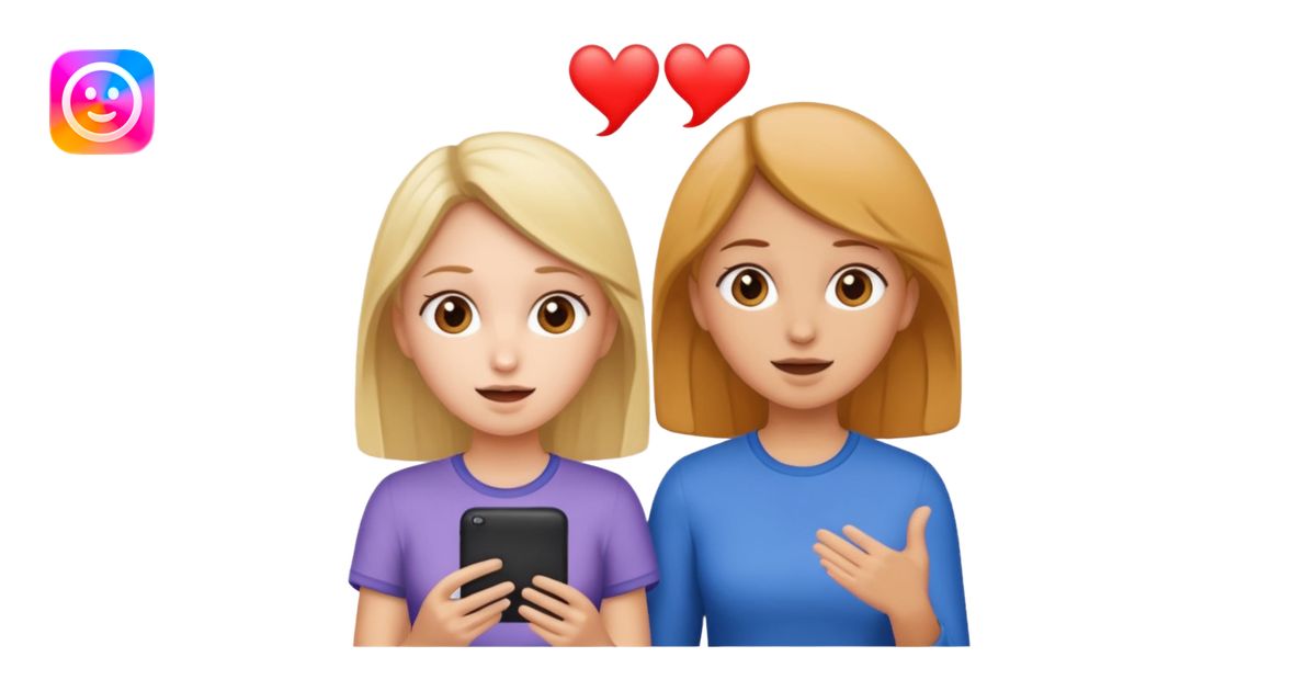 two girls practice speaking emoji | AI Emoji Generator
