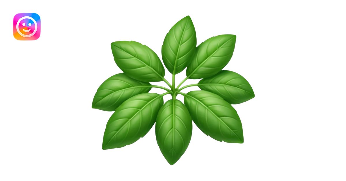 Basil emoji without a pot emoji | AI Emoji Generator