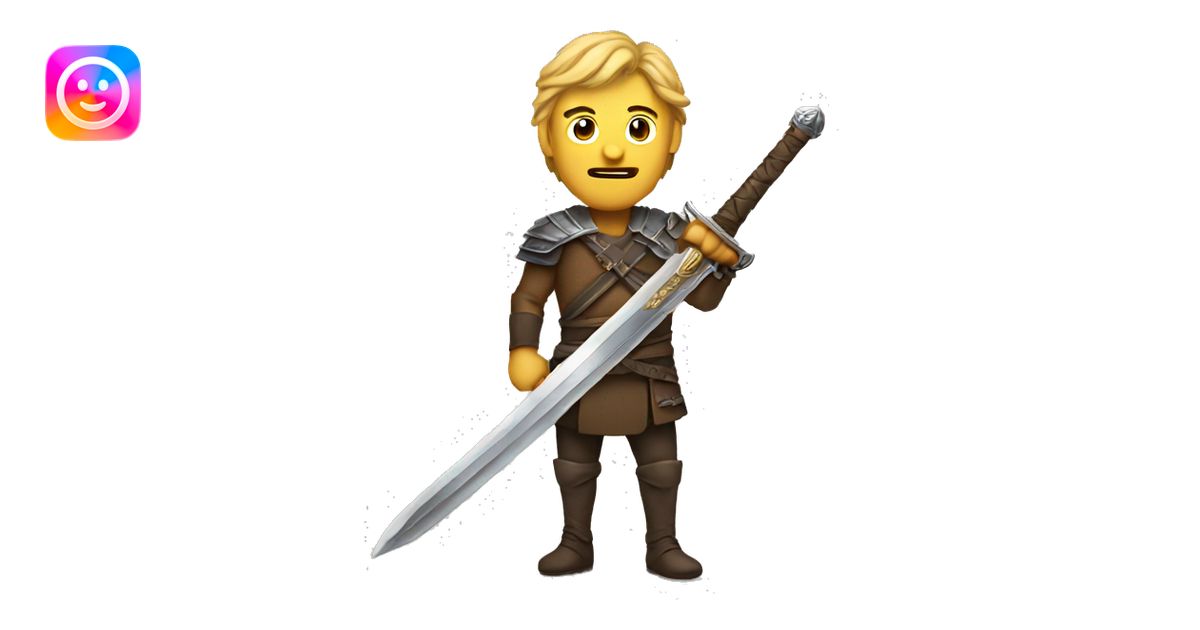 Man with a sword emoji | AI Emoji Generator