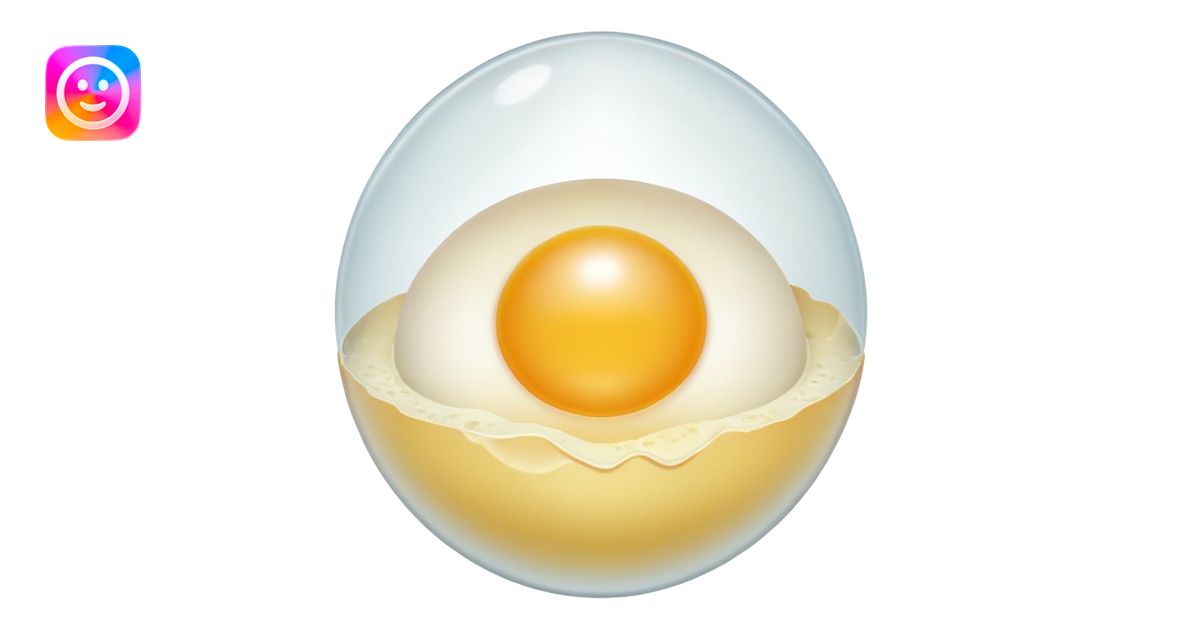 A single egg cell, reproductive biology emoji | AI Emoji Generator