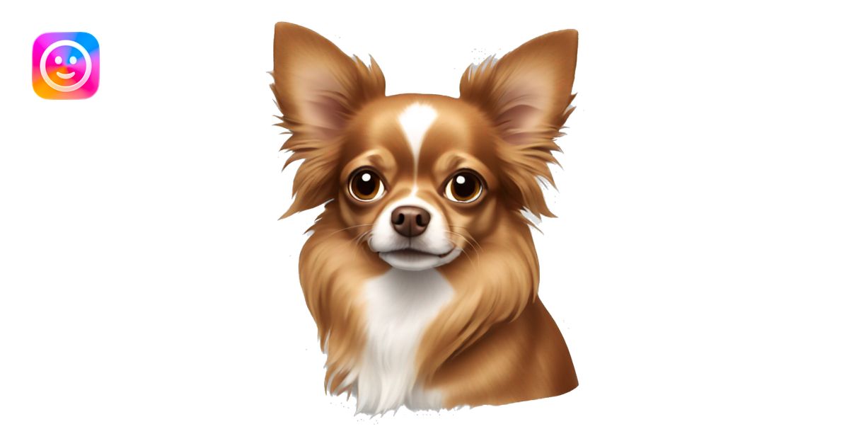 brownish red long hair chihuahua emoji | AI Emoji Generator