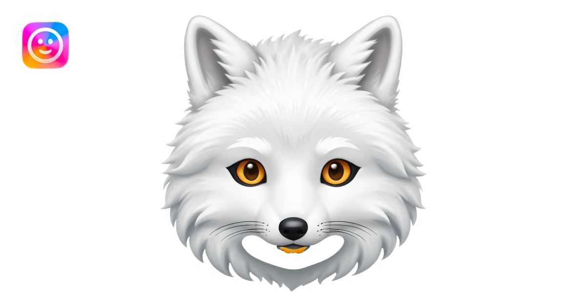 White fox emoji emoji | AI Emoji Generator