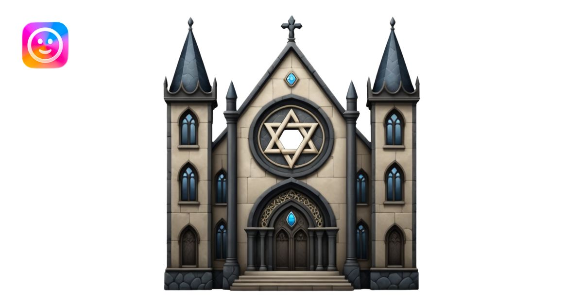 jewish synagogue dark aesthetic gothic architecture emoji | AI Emoji ...