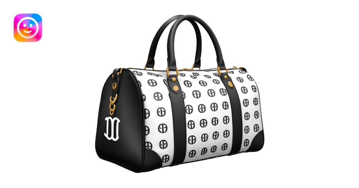 black and white duffle lv bag emoji | AI Emoji Generator