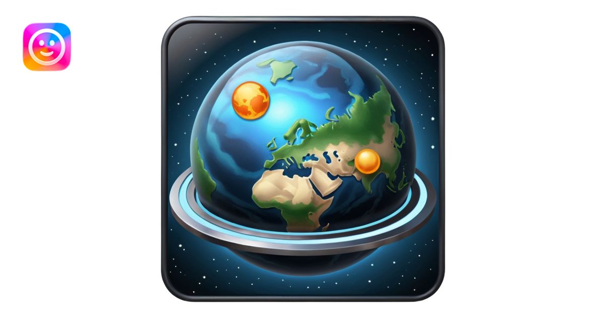 The planet with a roof emoji | AI Emoji Generator