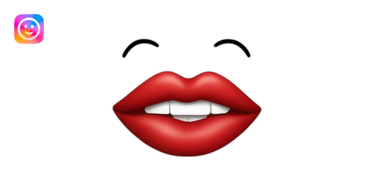 red lips kissing emoji | AI Emoji Generator