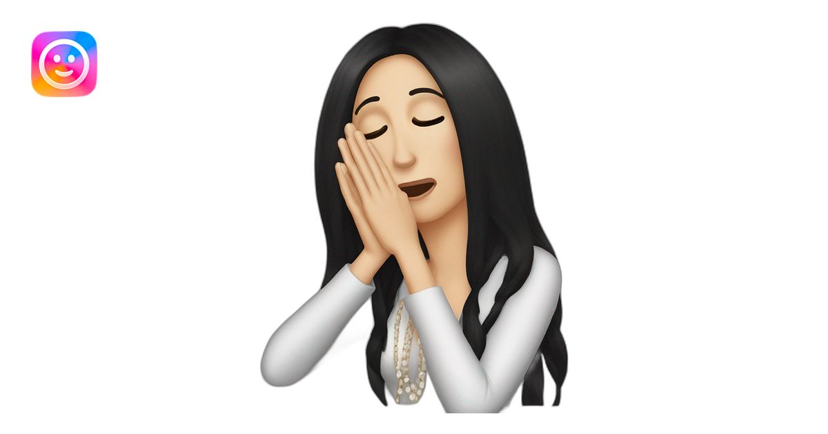 Cher facepalm emoji | AI Emoji Generator