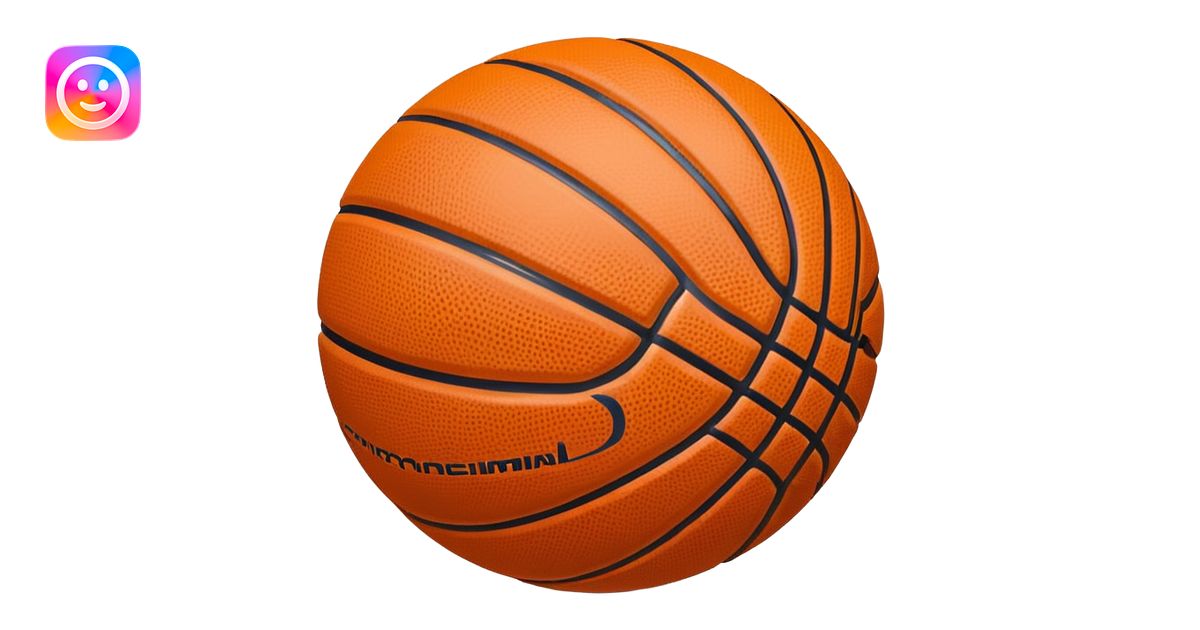 basketball ball object icon, glossy texture, clean seams, 3D cartoon ...
