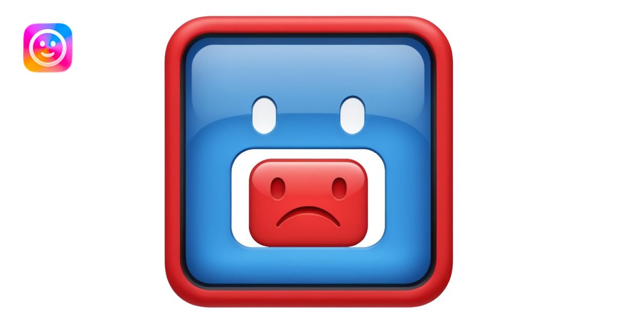 jumbotron in blue (#00A3E0) and red (#F9423A) emoji | AI Emoji Generator