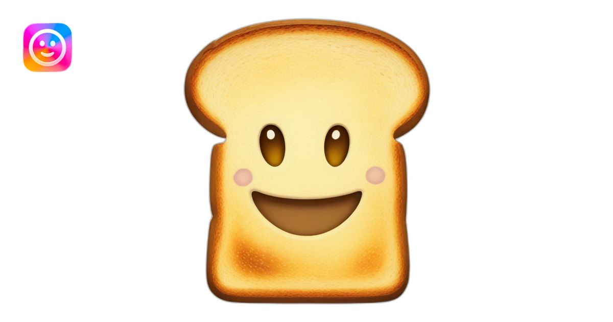 toast-with-smile emoji | AI Emoji Generator