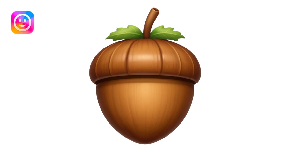 acorn emoji without human face emoji | AI Emoji Generator