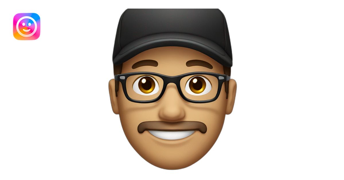 barista with black hat and glasses and brown hair emoji | AI Emoji ...