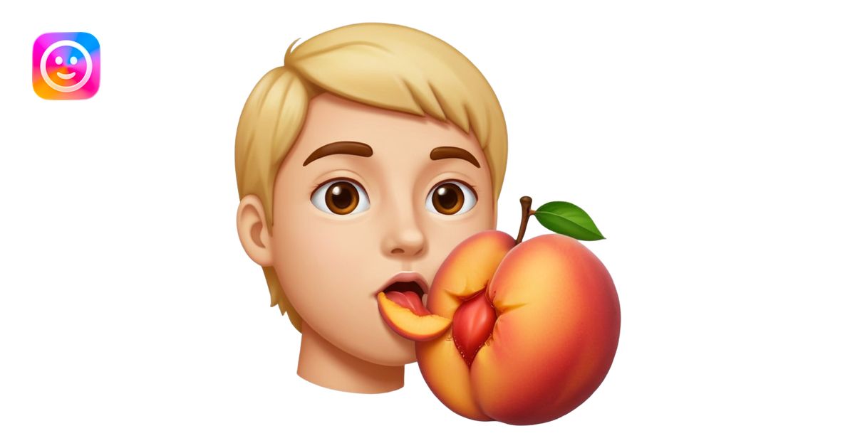 Sweet Turtled licking my peach emoji | AI Emoji Generator