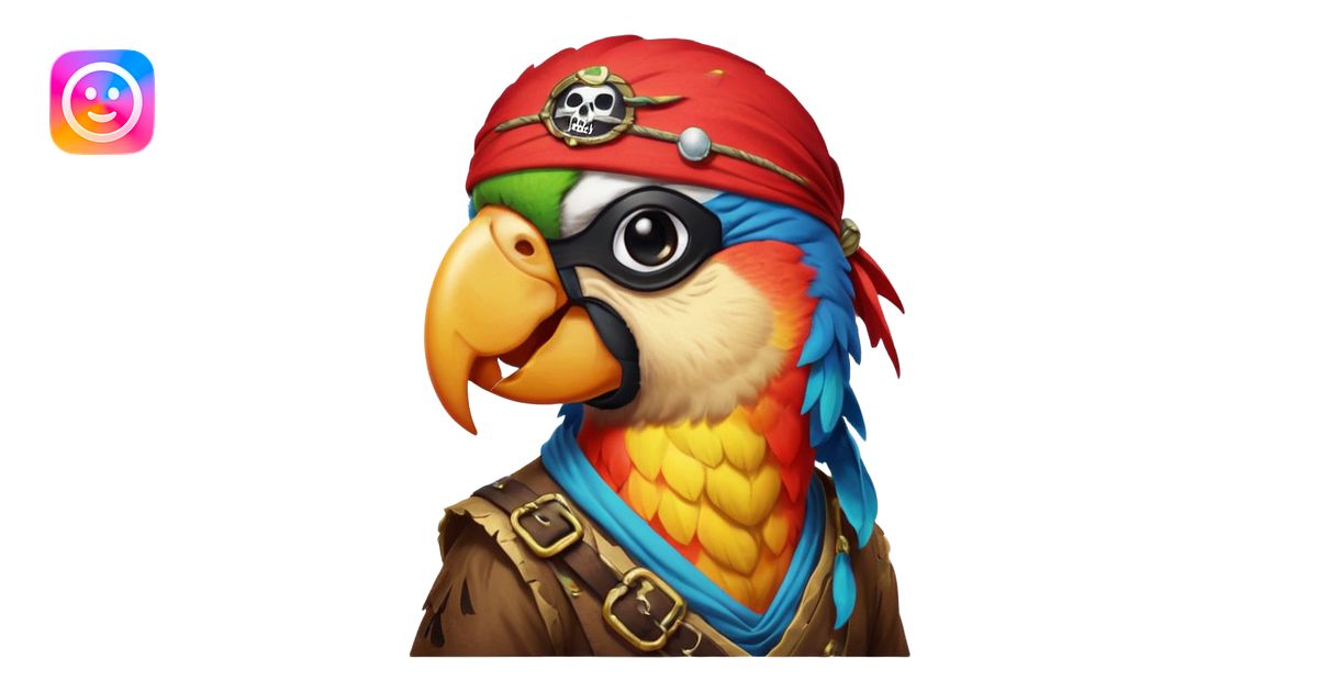 pirate and parrot emoji | AI Emoji Generator