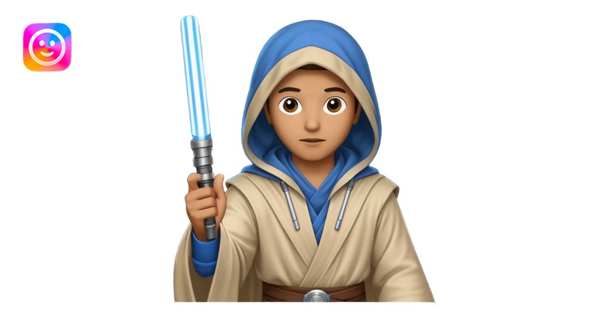 Jedi mind trick where a jedi is waving his hand hooded holding a ...