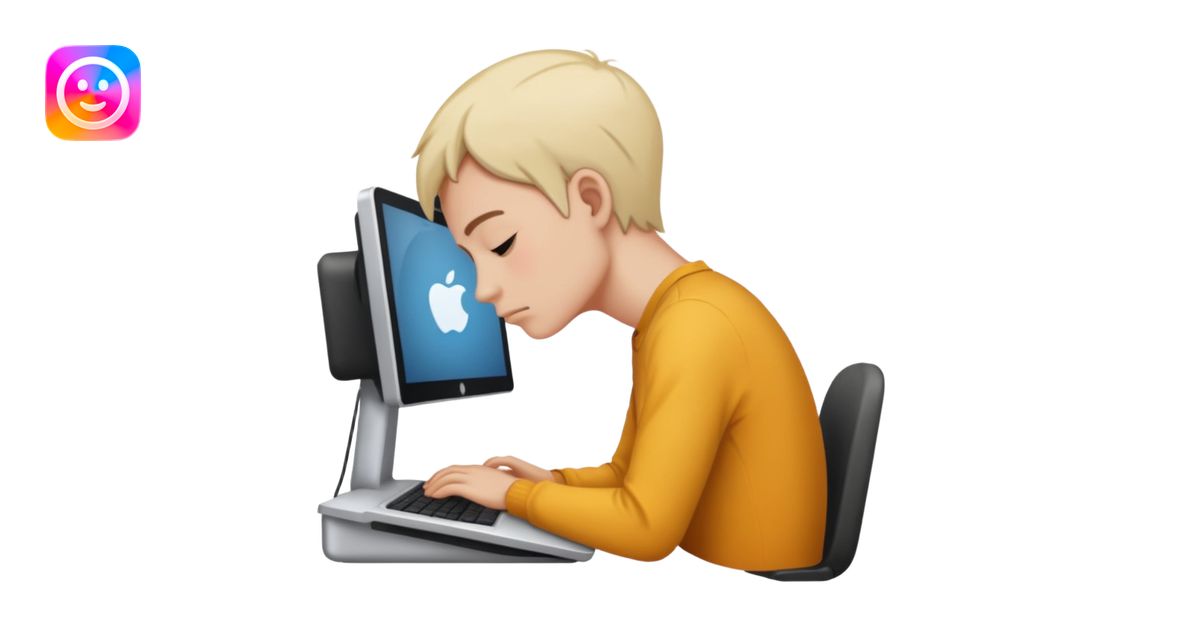 person with bad back or neck posture emoji (like sitting all tilted ...