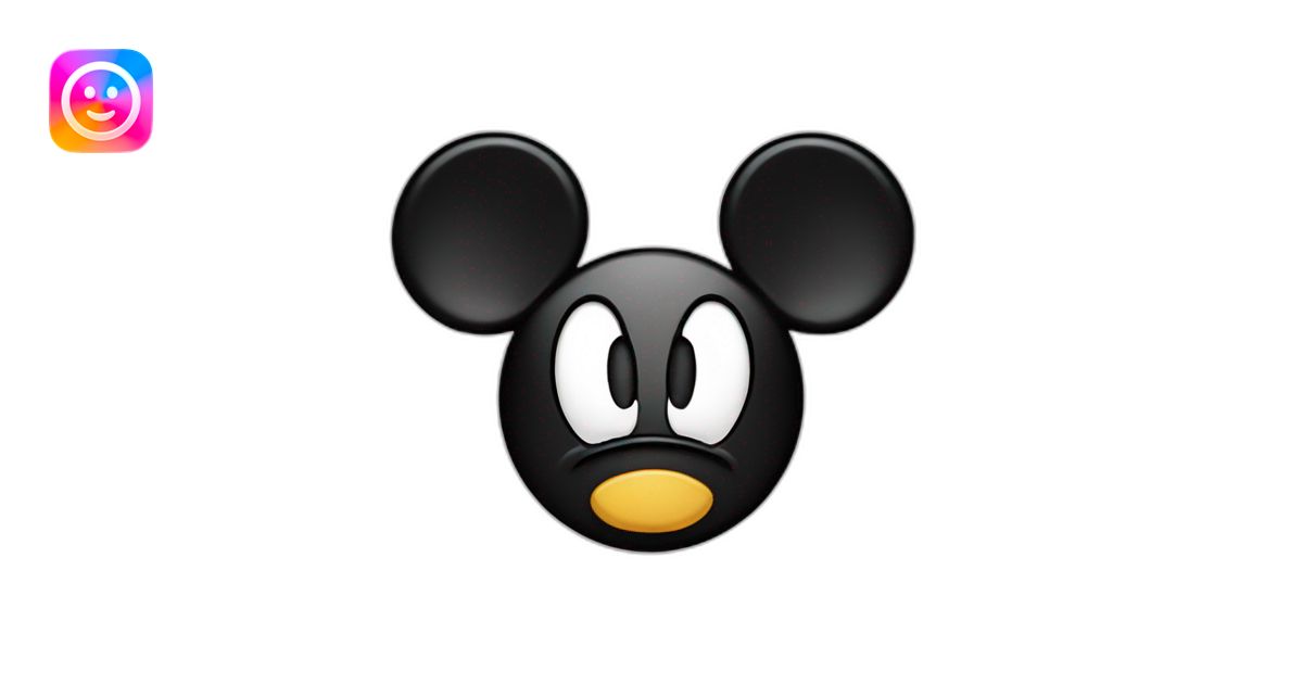 Mickey Mouse with an angry face emoji | AI Emoji Generator