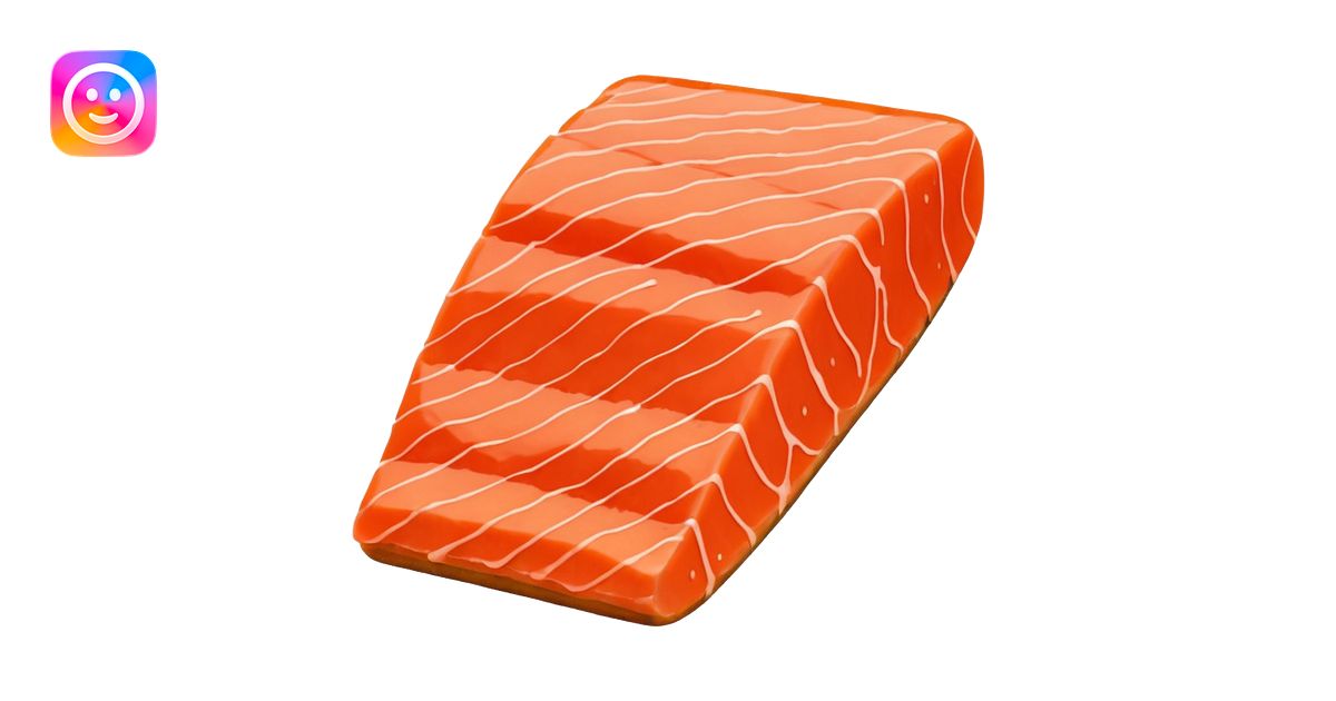 create a Slice of Salmon Camera angle: slightly elevated top-down view ...