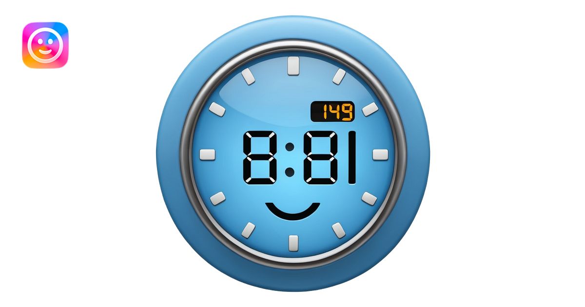 simple clock icons emoji | AI Emoji Generator