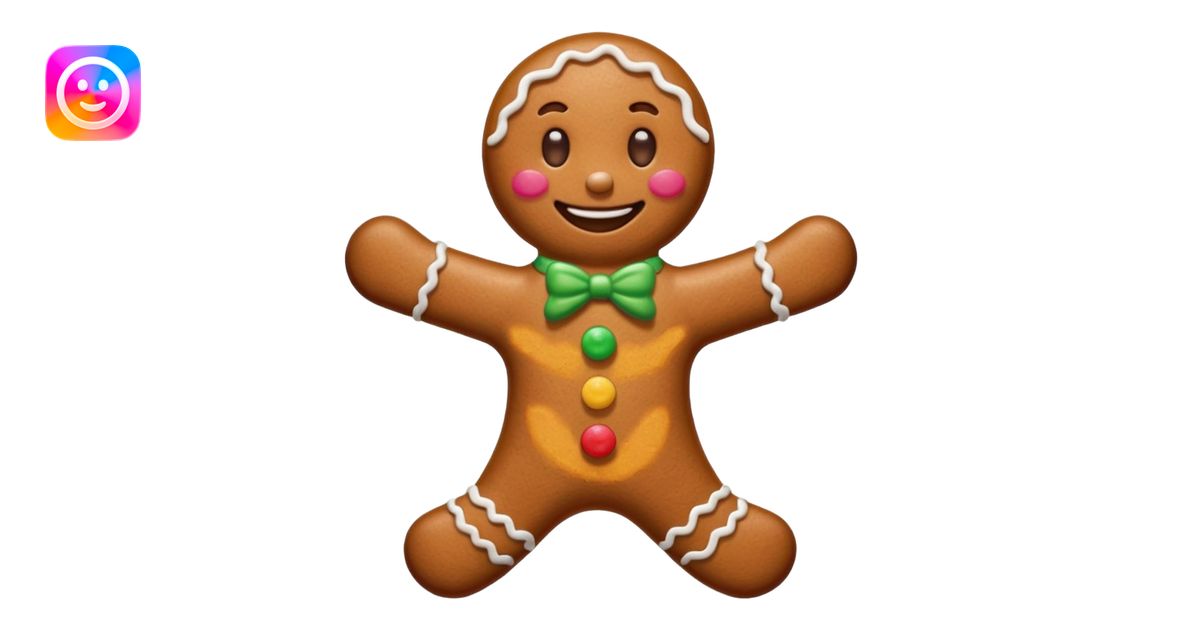 The gingerbread man emoji | AI Emoji Generator