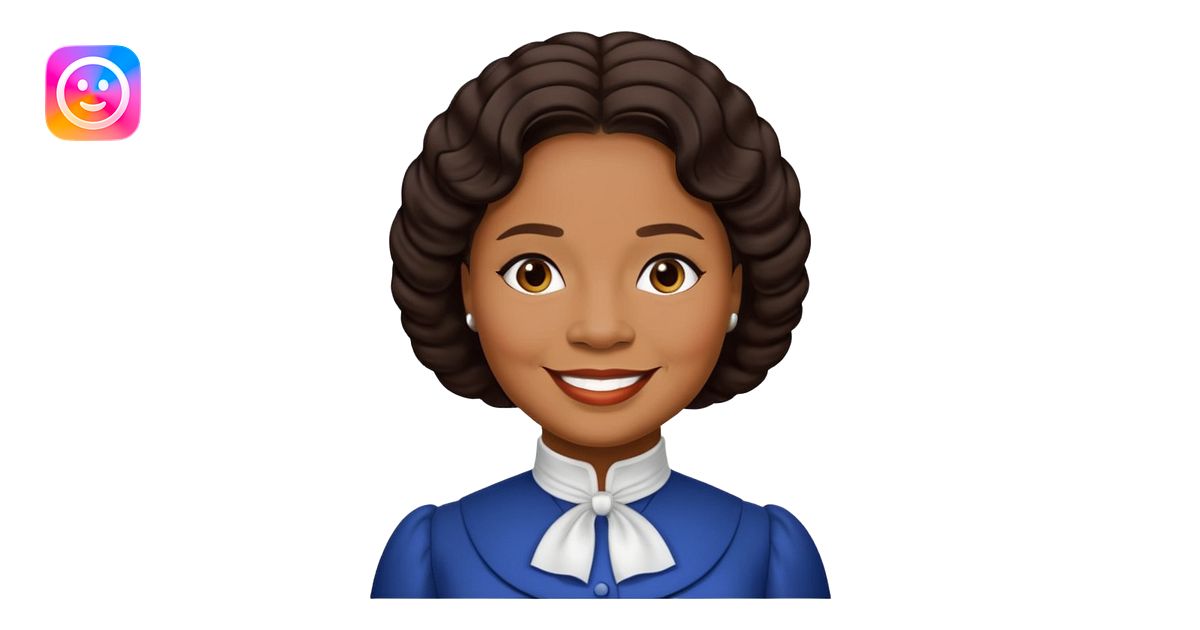 Madam C.J. Walker with dark brown hair emoji | AI Emoji Generator