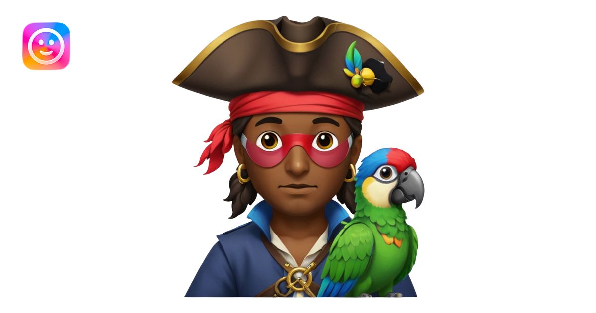 pirate and parrot emoji | AI Emoji Generator