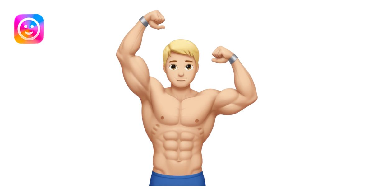 The arm flex but flipped on the vertical axis 💪 emoji | AI Emoji Generator