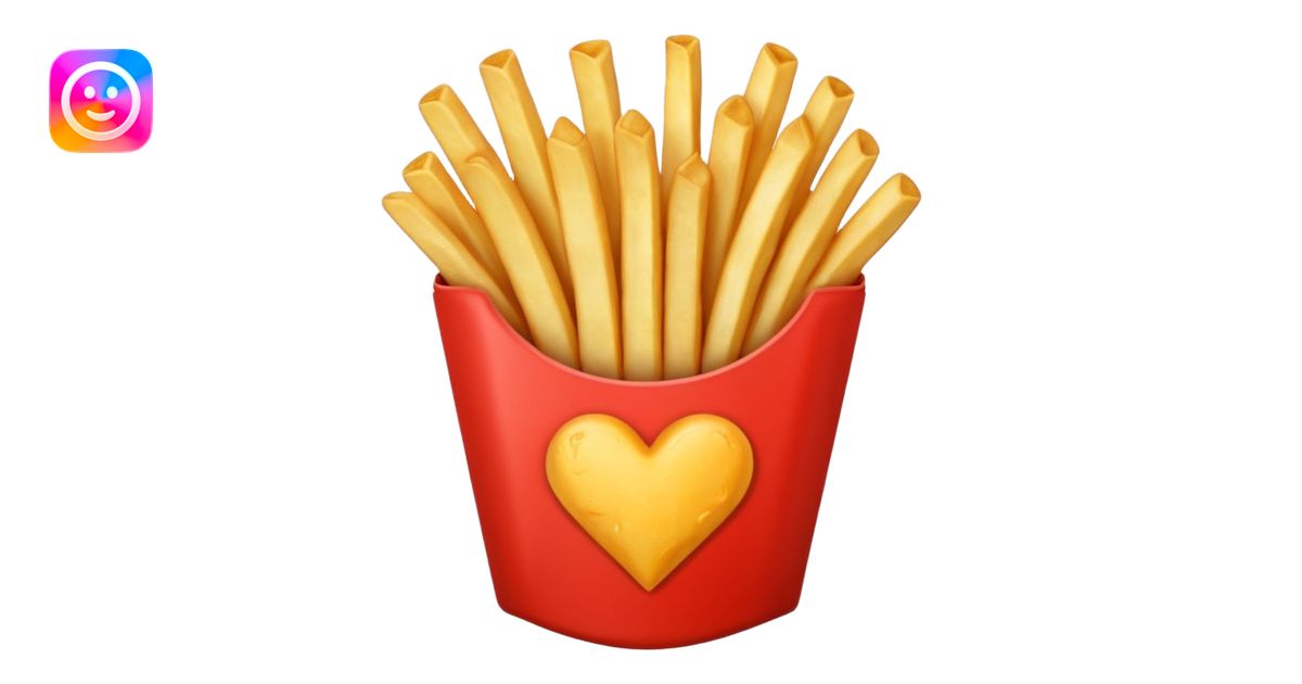 French fries in heart shape emoji | AI Emoji Generator