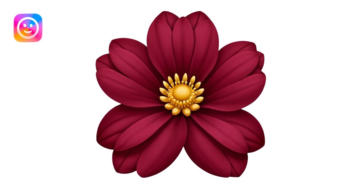 maroon flower emoji | AI Emoji Generator