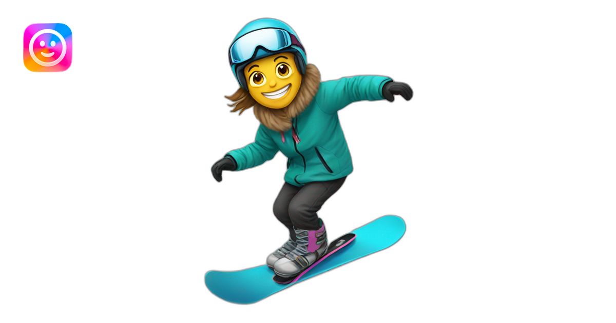 snowboarding emoji | AI Emoji Generator