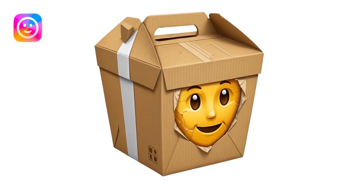 takeout box that looks like it has been in a trash can emoji | AI Emoji ...