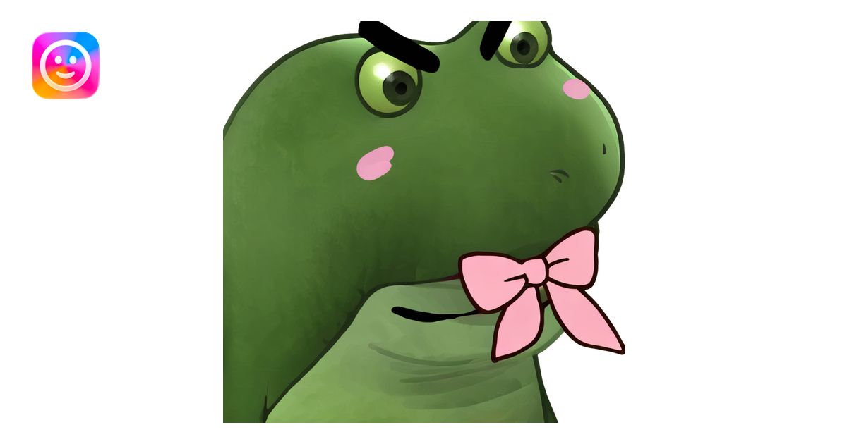 Middle finger scar with tongue, sticking out with a bow meme | AI Emoji ...