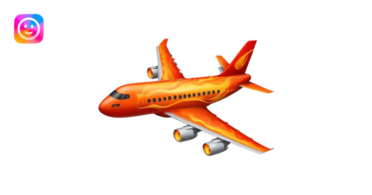 airplane jet fuel fire emoji | AI Emoji Generator