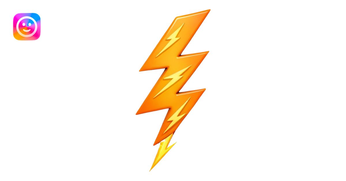 orange lightning emoji | AI Emoji Generator