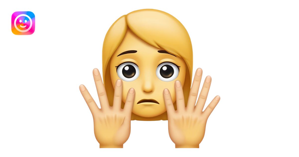 Sad eyes with fingers emoji | AI Emoji Generator