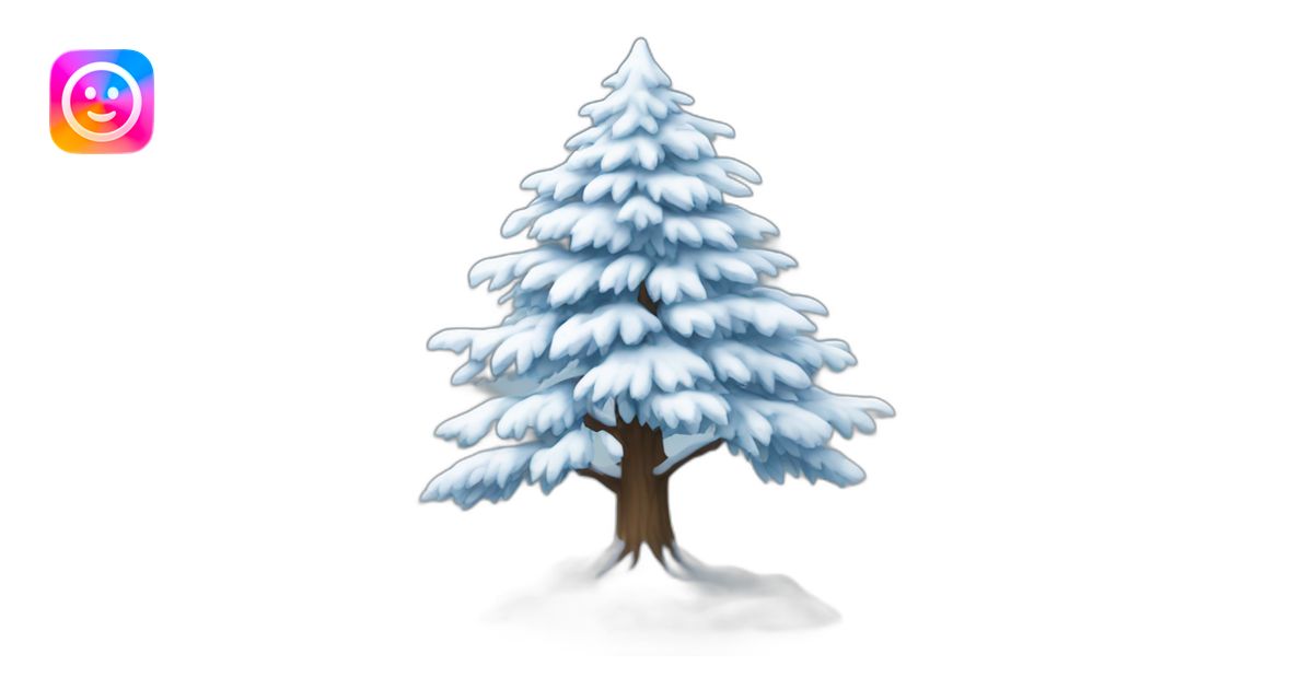 snow tree emoji | AI Emoji Generator