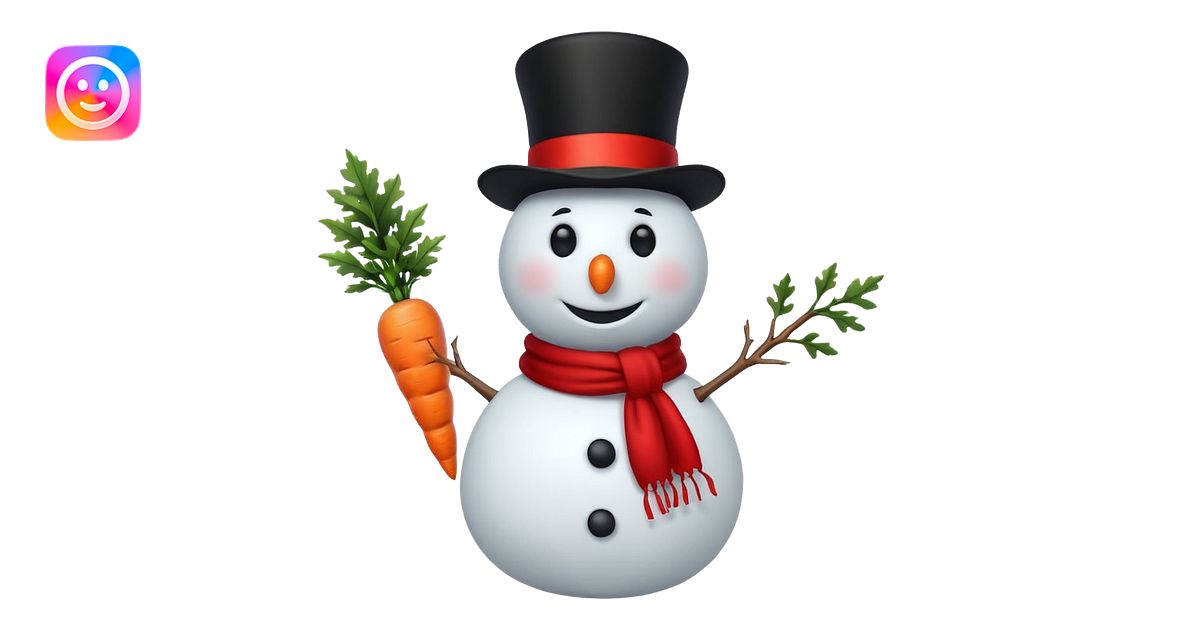 Cute snowman full body with legs and all emoji | AI Emoji Generator