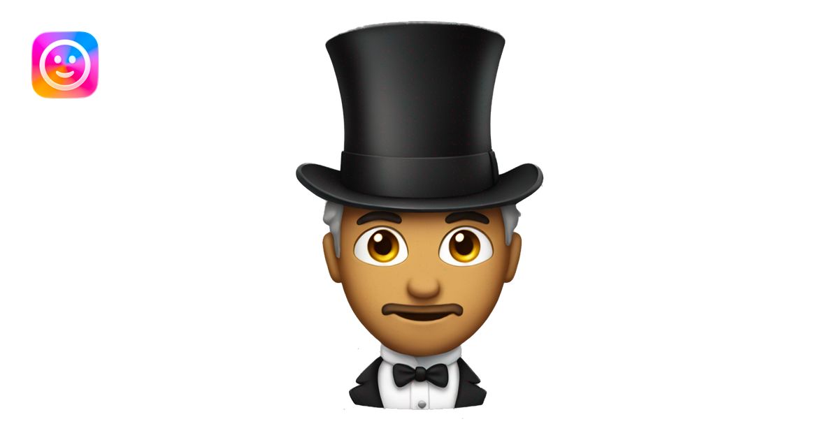 guy with tophat emoji | AI Emoji Generator