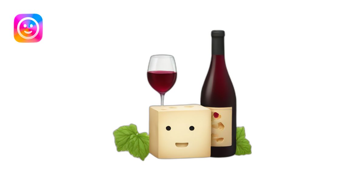 tofu drinking wine emoji | AI Emoji Generator