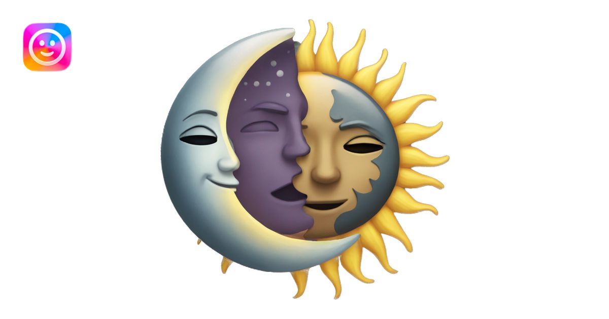 Sun and moon emoji | AI Emoji Generator